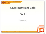 PowerPoint Template : UTM OpenCourseware (OCW) | UTM CDex